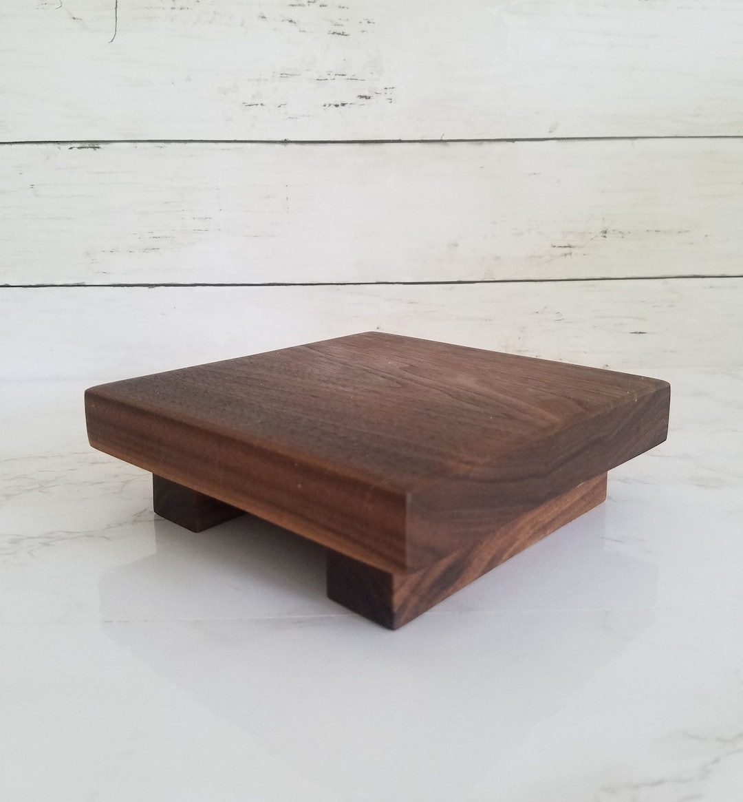 Walnut Wood Square Riser for Display and Home Decor - Etsy