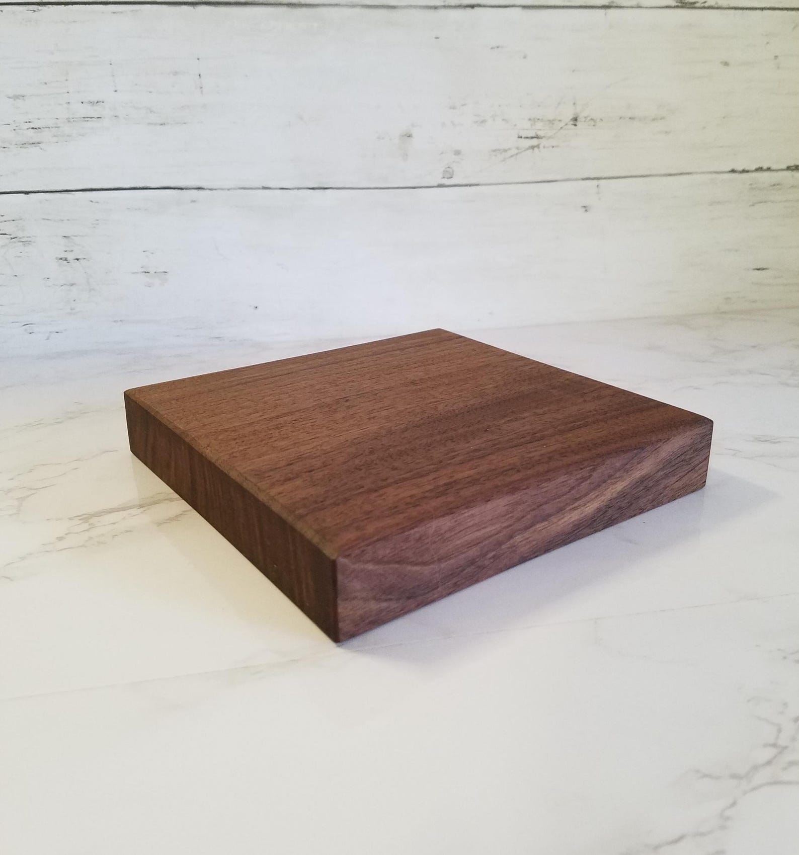Solid Walnut Wood Square Riser-ideal Display Base for Plants, Candles ...