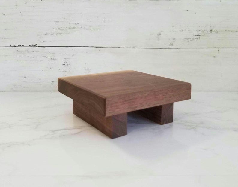 Walnut Wood Square Riser for Small Plants, Candles and Collectibles - Etsy