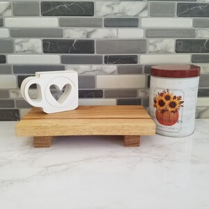 White Oak Wood Riser With Sapele-perfect for Plants, Candles and Home ...