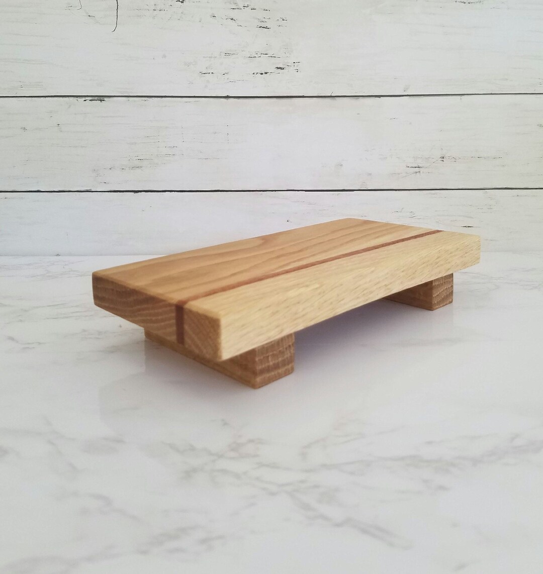 White Oak Wood Riser With Sapele-perfect for Plants, Candles and Home ...