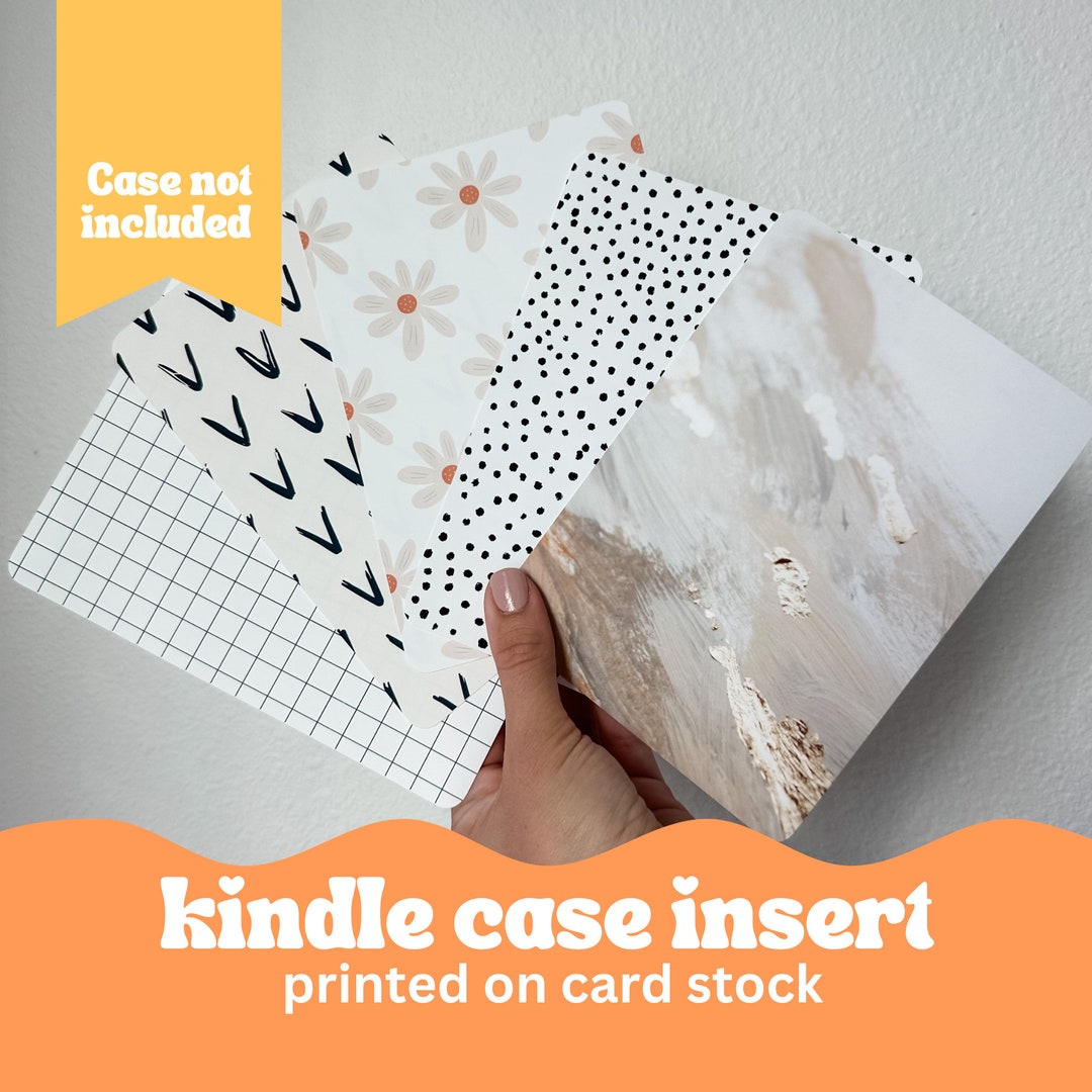 Kindle Case Inserts- Neutral Themed Printed Card Stock Inserts for Your ...