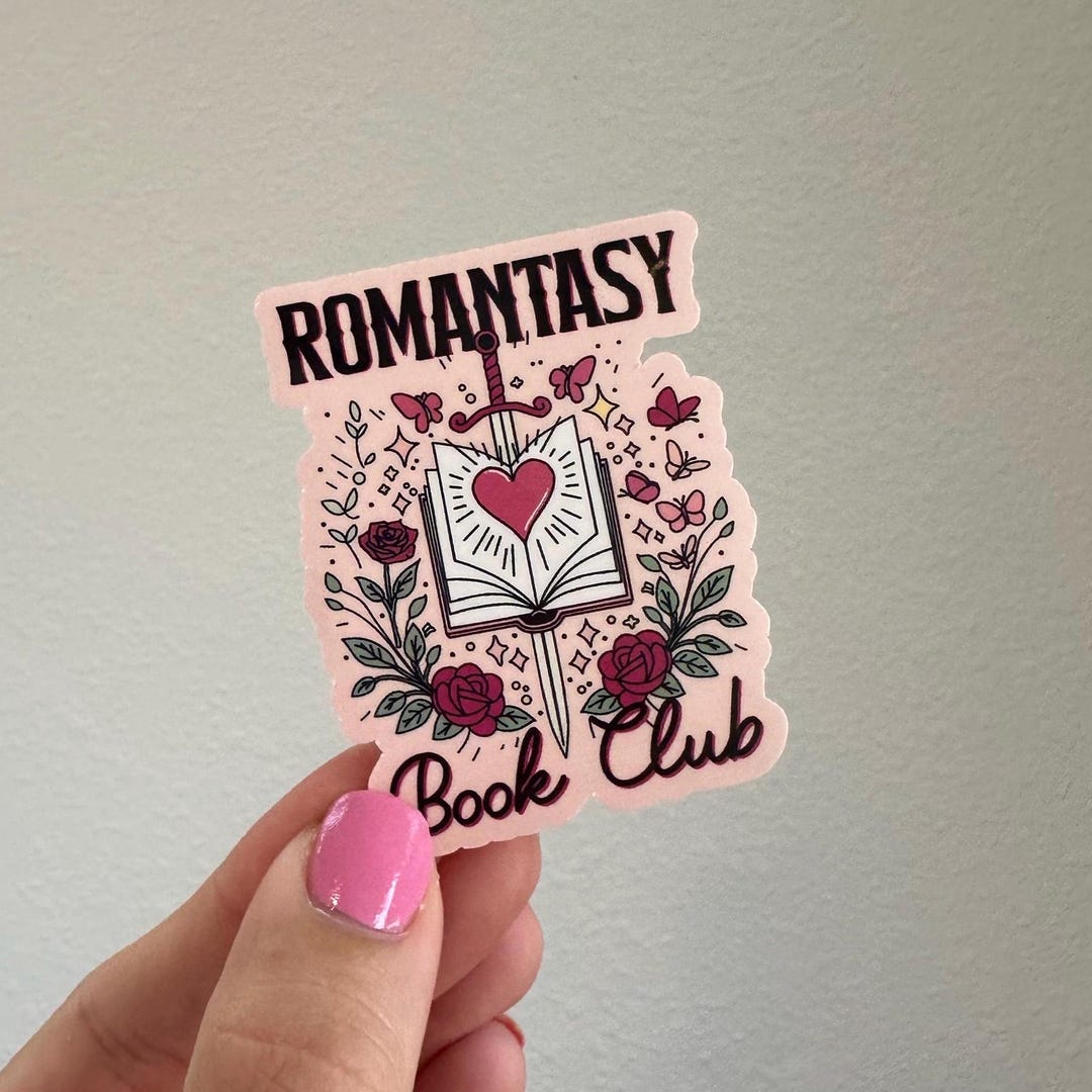 Romantasy Book Club Waterproof Sticker for Kindle Cases, Laptops, and ...