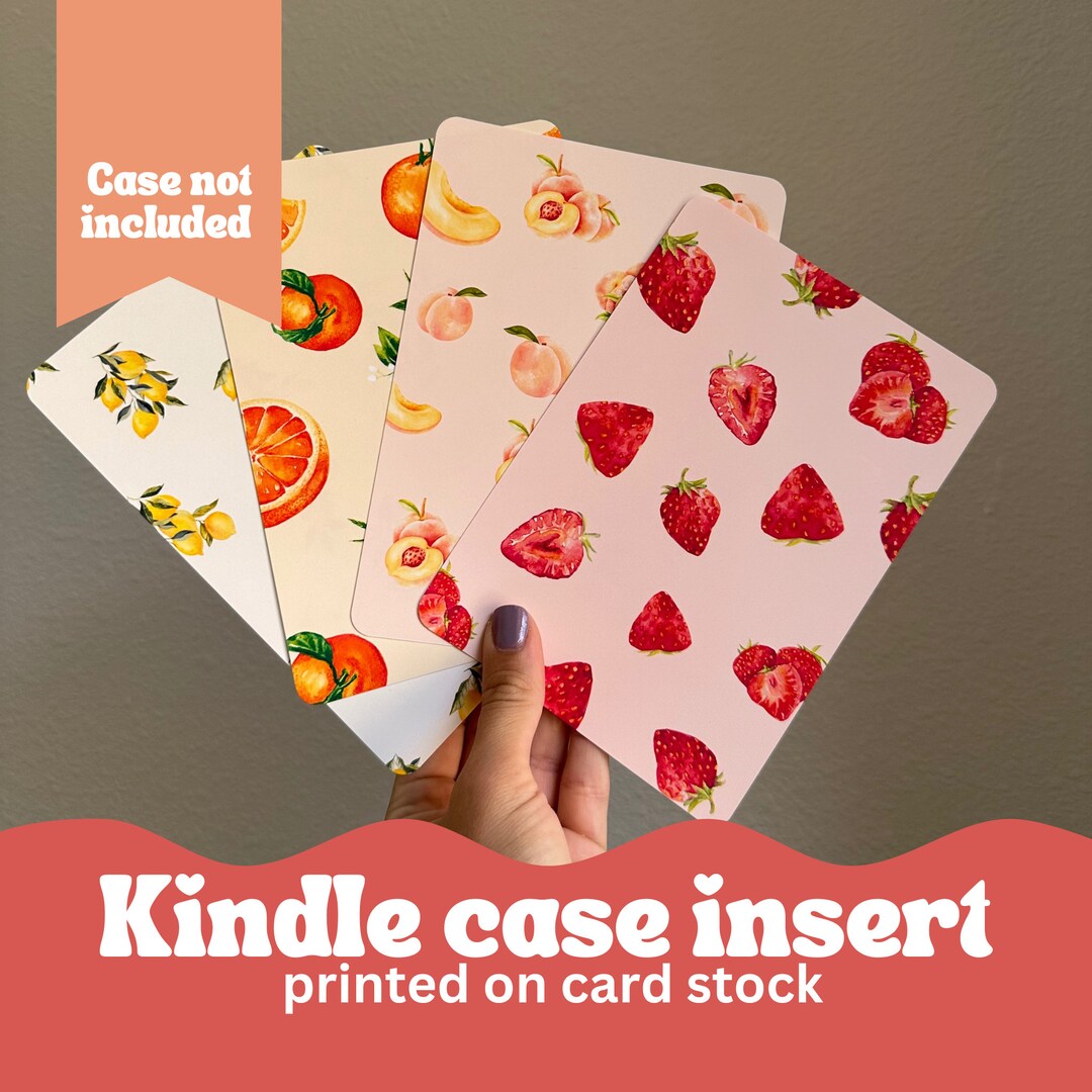 Summery Fruits- Kindle Case Inserts Printed Card Stock Inserts for Your ...
