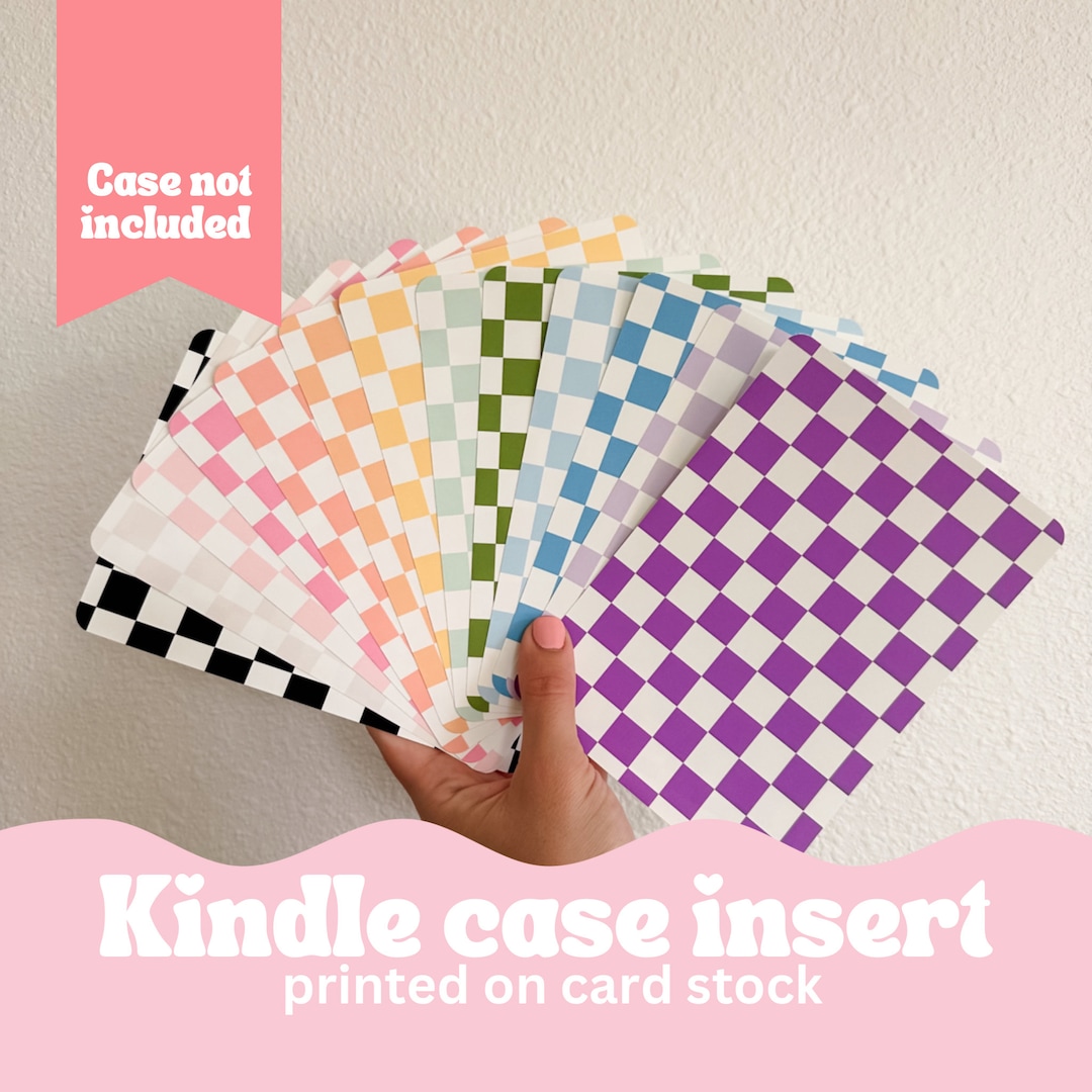 Kindle Case Inserts- Plain Classic/ STRAIGHT Checker Print All Colors ...
