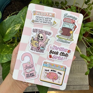 Reading in Progress Pink Do Not Disturb Waterproof Sticker for Kindle ...