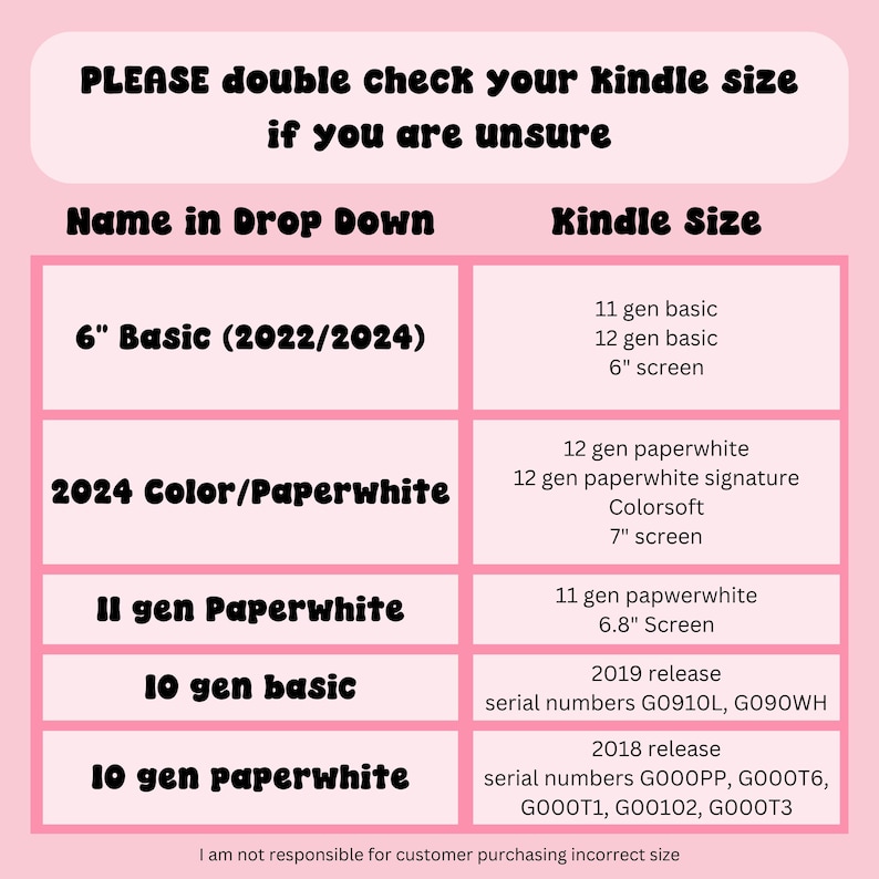 Blue Bows Frames Kindle Case Insert Themed Printed Card Stock Inserts ...