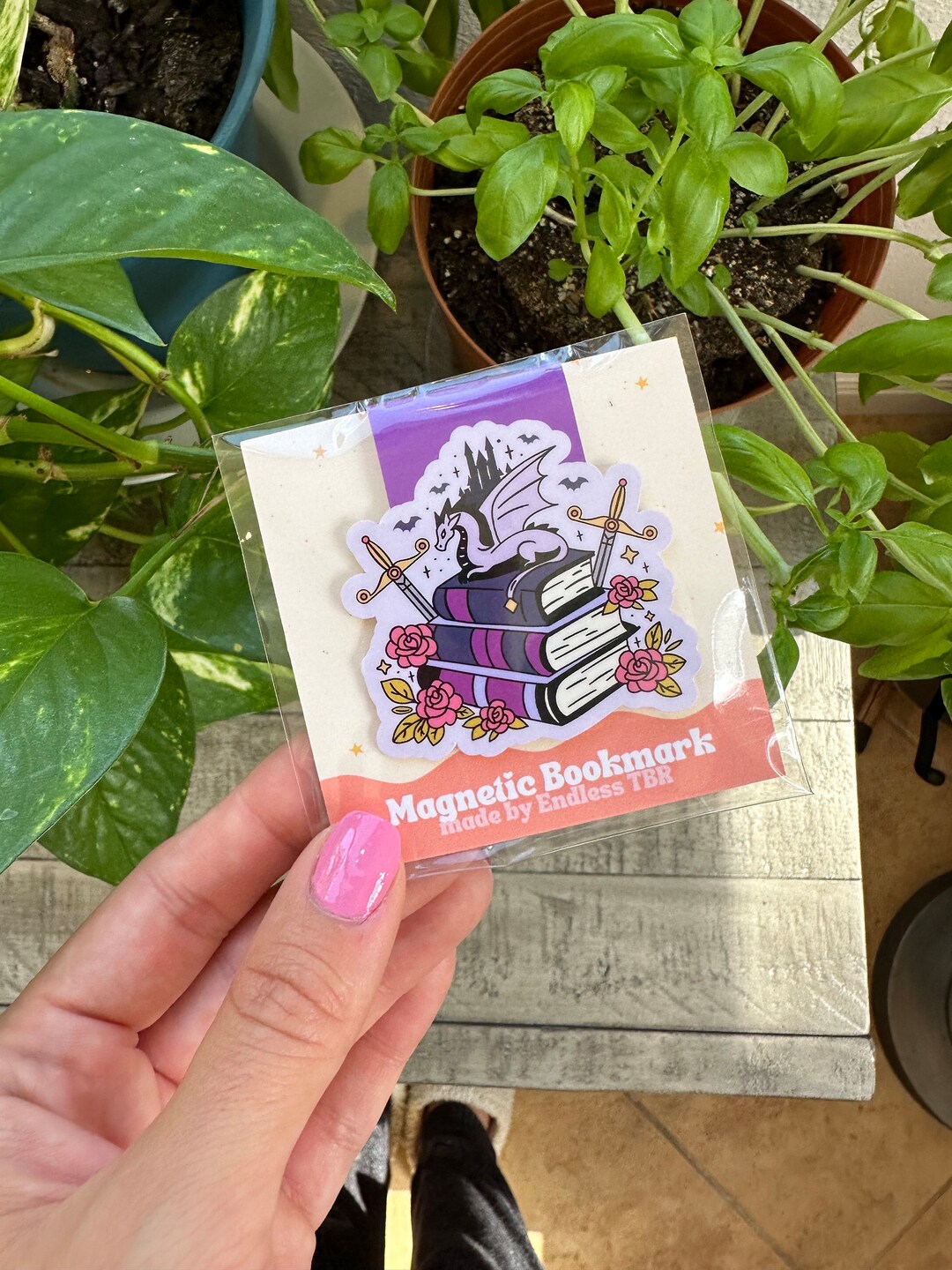 Romantasy Dragon Book Stack Magnetic Bookmark - Etsy