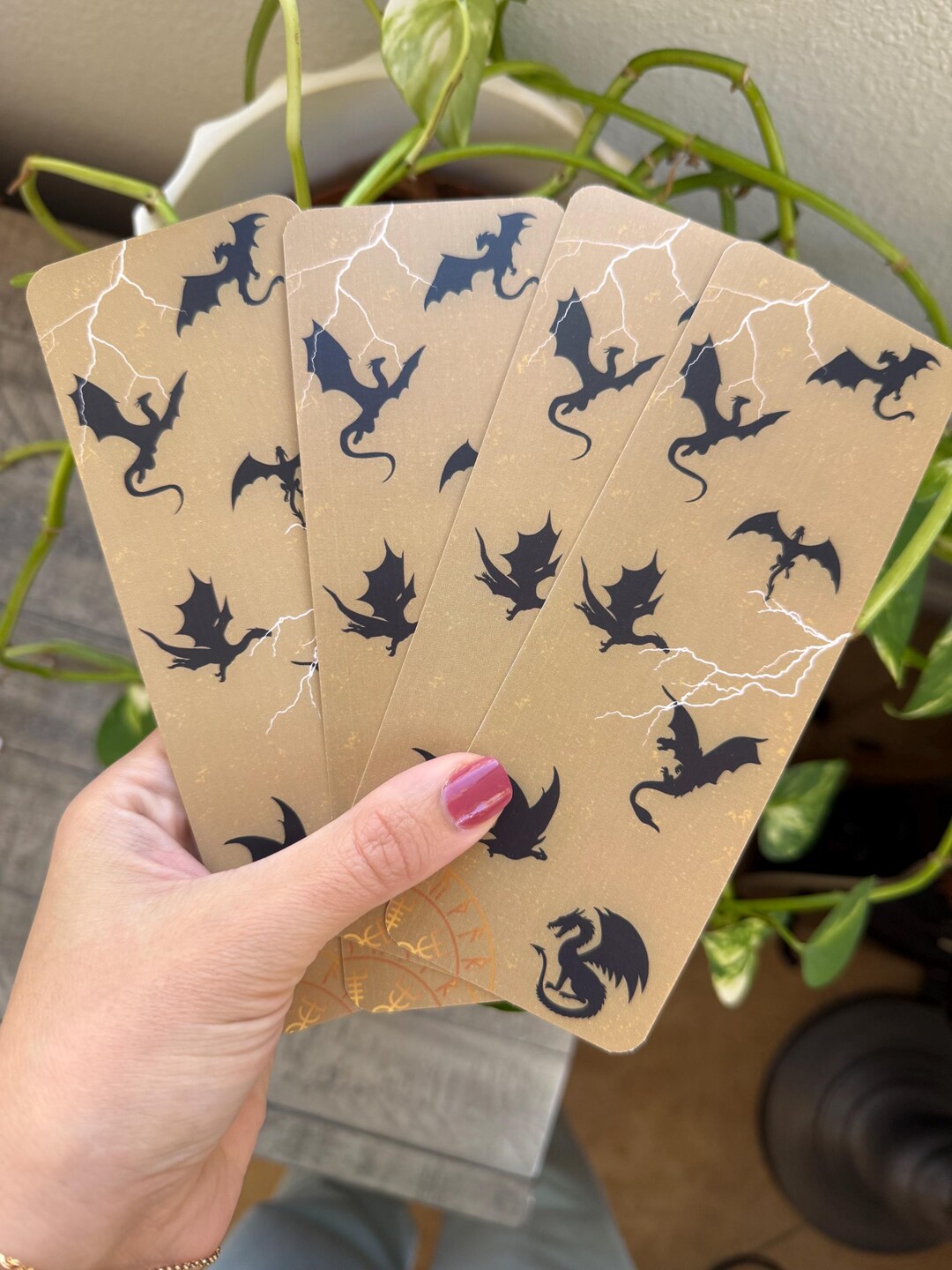 Dragon and Lightning Professionally Printed Luxe Thick Card Stock ...
