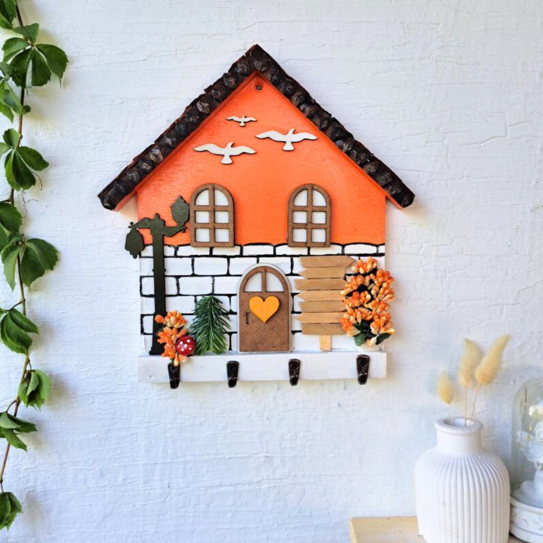 Personalized Keychain Holder for New Home Gift, Wall Hanging Gift for ...