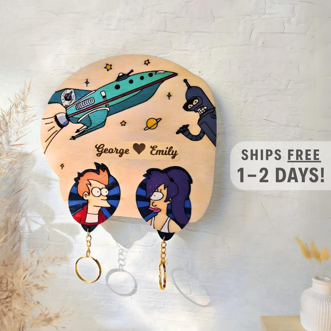 Personalized Futurama Keychain Holder Gift, Key Holder for New Home, 1 ...