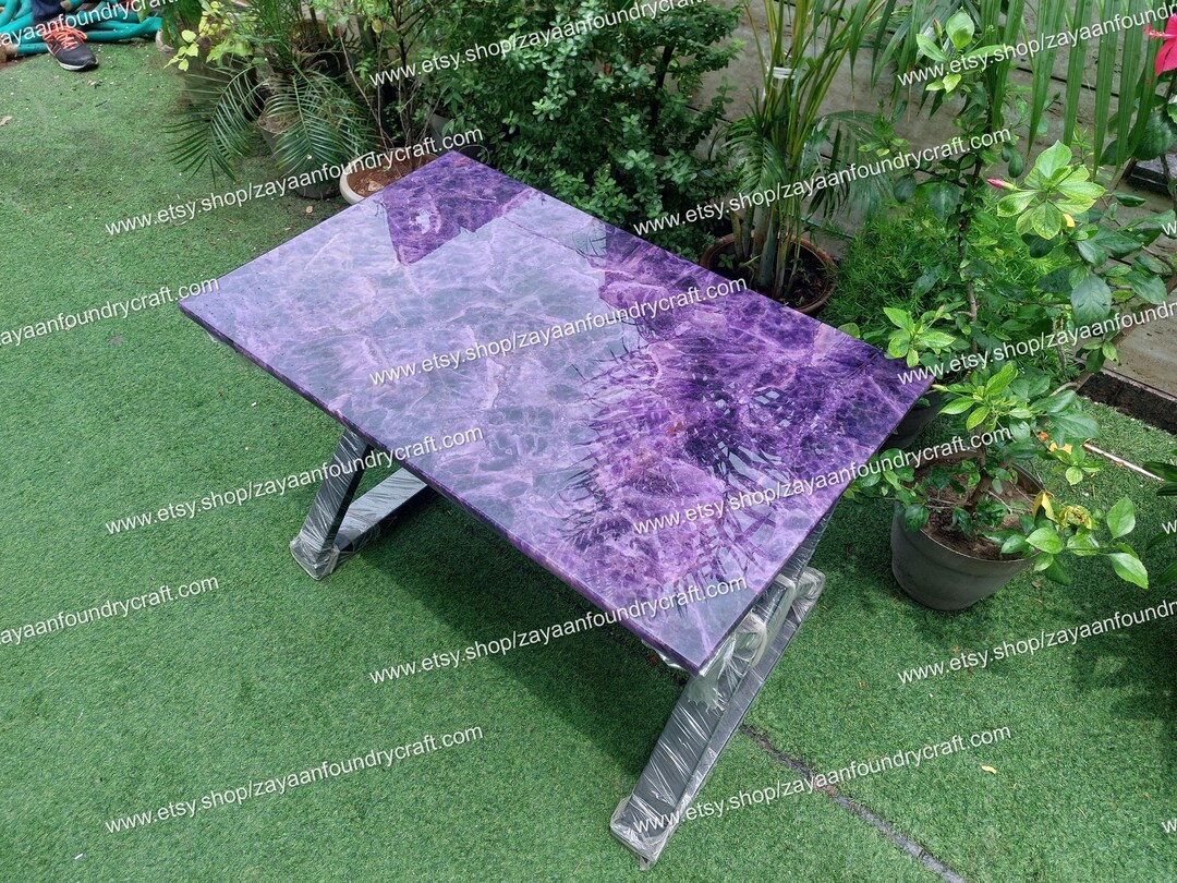 Purple Amethyst Stone Tabletop, Kitchen Island, Counter Top Slabs ...