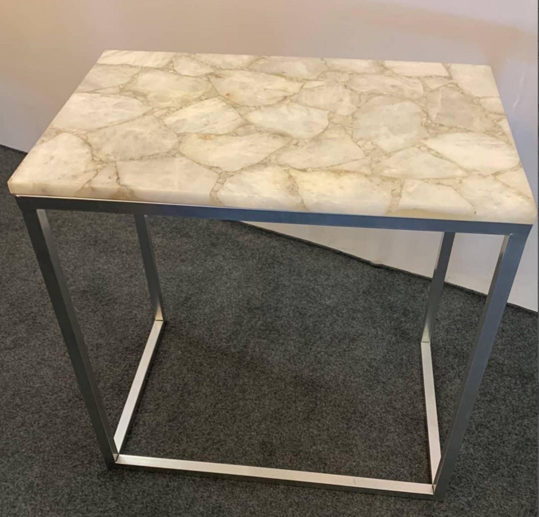Agate Side Corner Table Top Work Handmade Home Office Furniture Decor ...