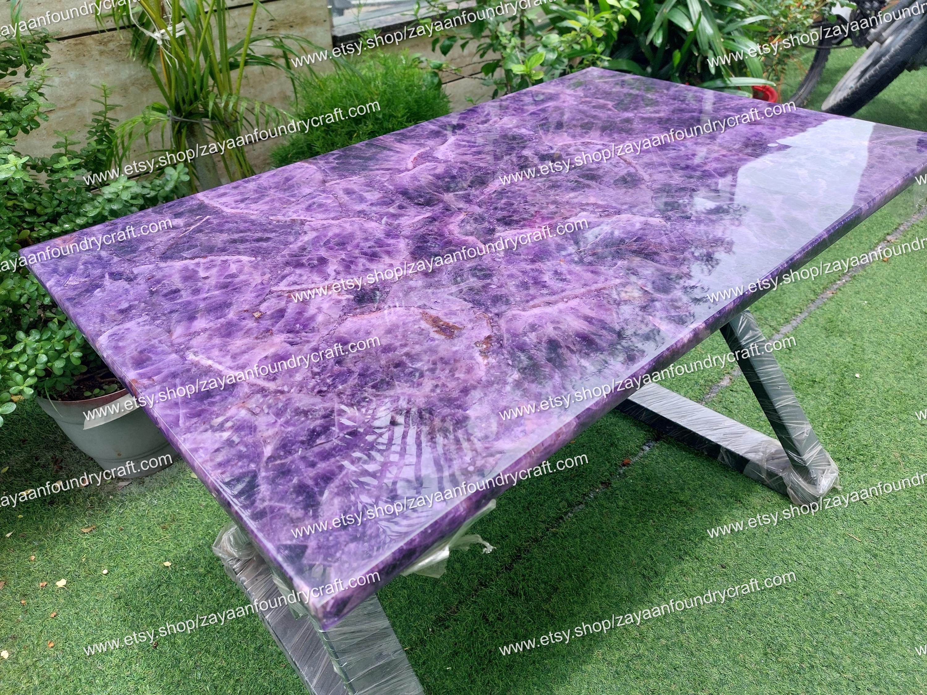 Purple Amethyst Stone Tabletop, Kitchen Island, Counter Top Slabs ...