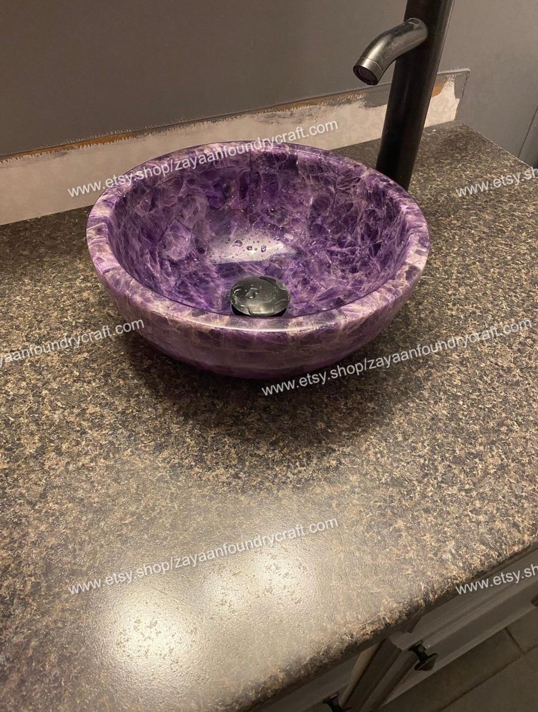 Amethyst Geode Sink, Amethyst Geode Wash Basin, Amethyst Washroom Sink ...
