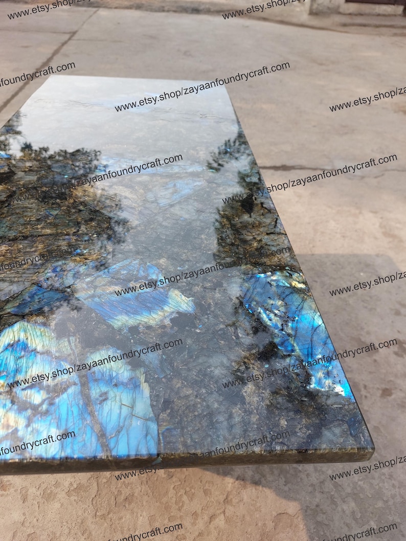 Labradorite Tabletop Slab: Custom Kitchen & Living Room Decor - Etsy