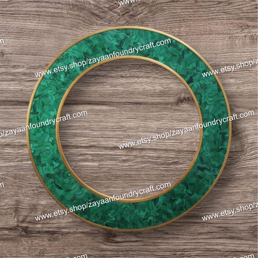 Handmade Malachite Wall Mirror: Green Stone Picture Frame - Etsy