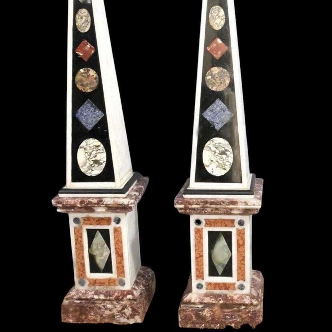 Marble Random Multi Stone Monolithic Pillar Obelisk, Egyptians, Antique ...