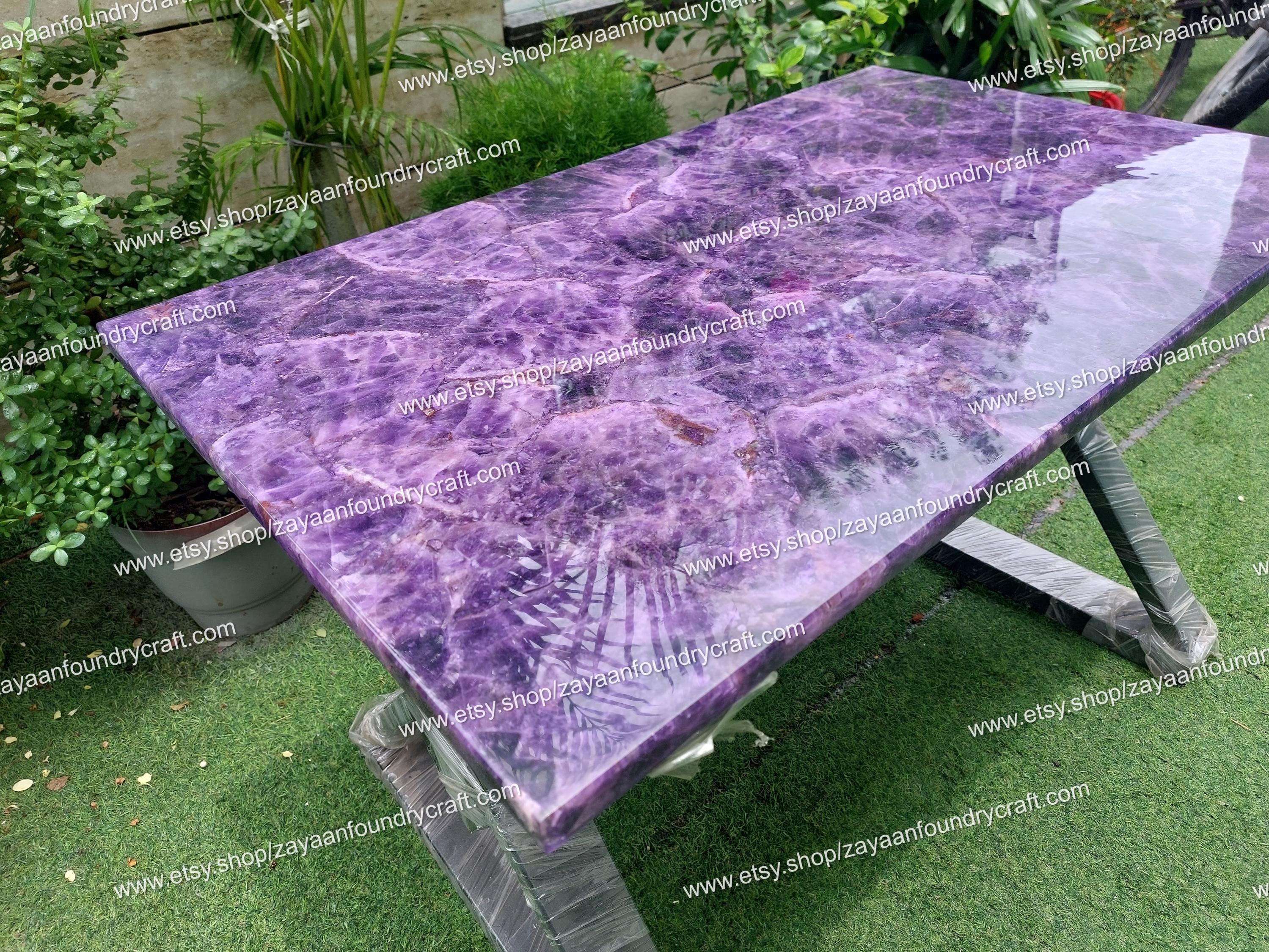 Purple Amethyst Stone Tabletop, Kitchen Island, Counter Top Slabs ...