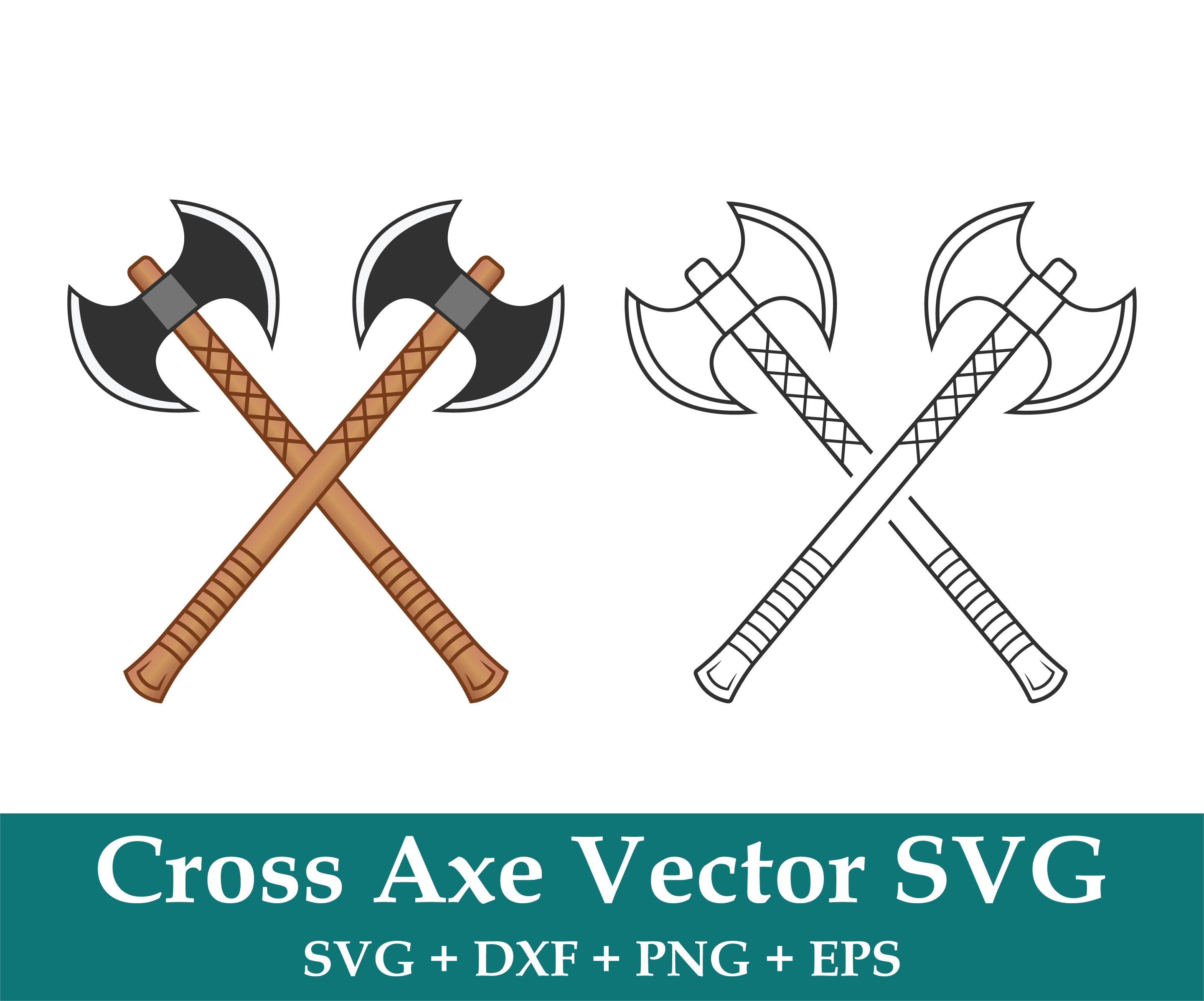 Axe Svg, Cross Axe Svg, Crossed Axe Svg, Axe Silhouette, Axe Cricut ...