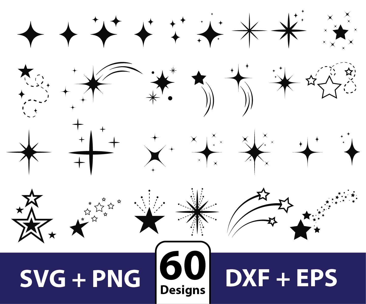 Sparkle Svg Bundle, Sparkle Clipart, Sparkle Cut File Svg, Stars Svg, Star Clipart, Star Bundle ...