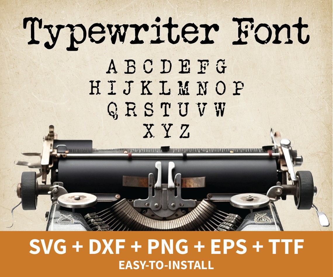 Typewriter Font, Svg Font, Procreate Font, Canva Font, Cricut Font ...