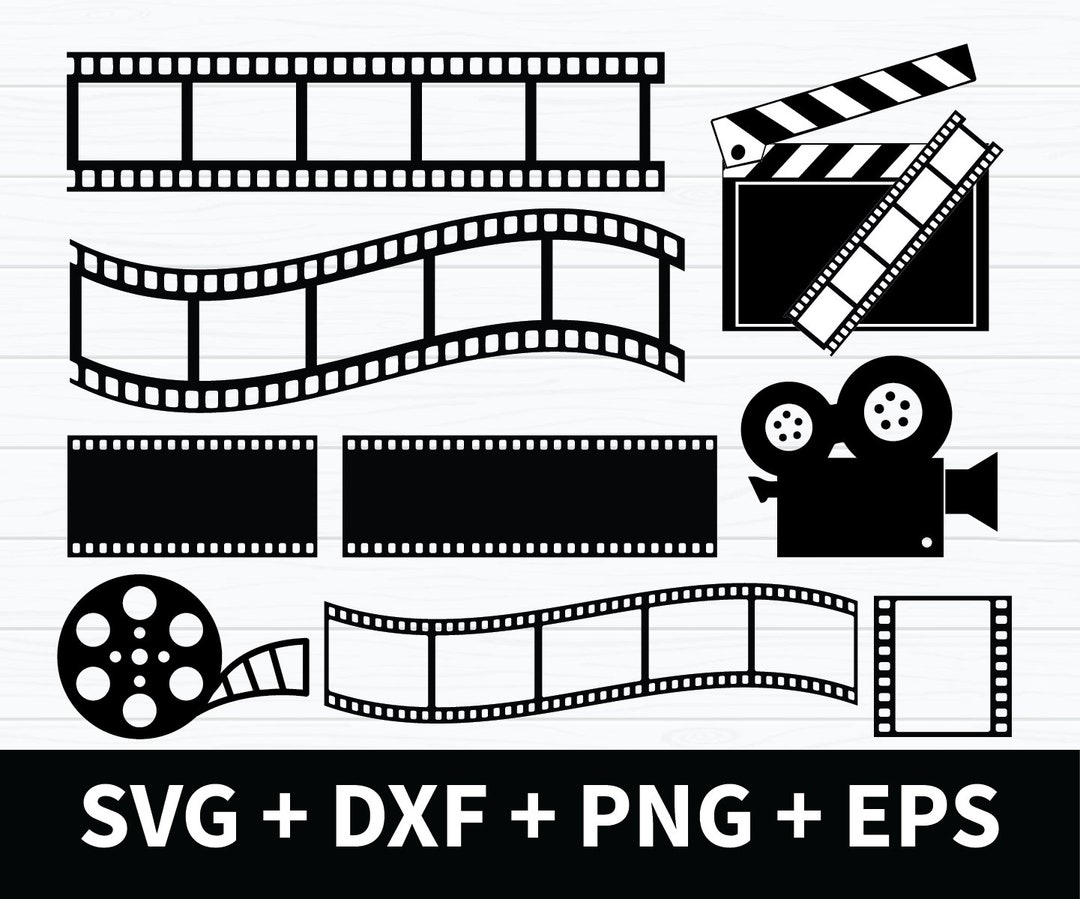 Movie Film Strip Svg Bundle, Film Strip Clipart, Film Strip Cricut ...