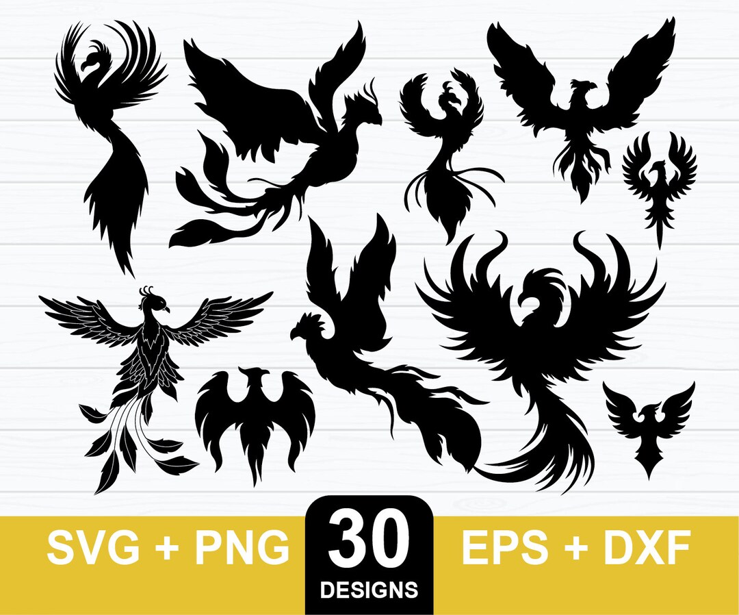 Phoenix Svg Bundle, Phoenix Silhouette, Phoenix Cut File, Phoenix Cut ...