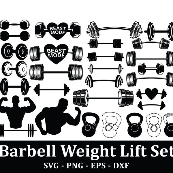 Barbell Svg, Barbell Monogram Svg, Personal Trainer PNG, Weights Svg ...