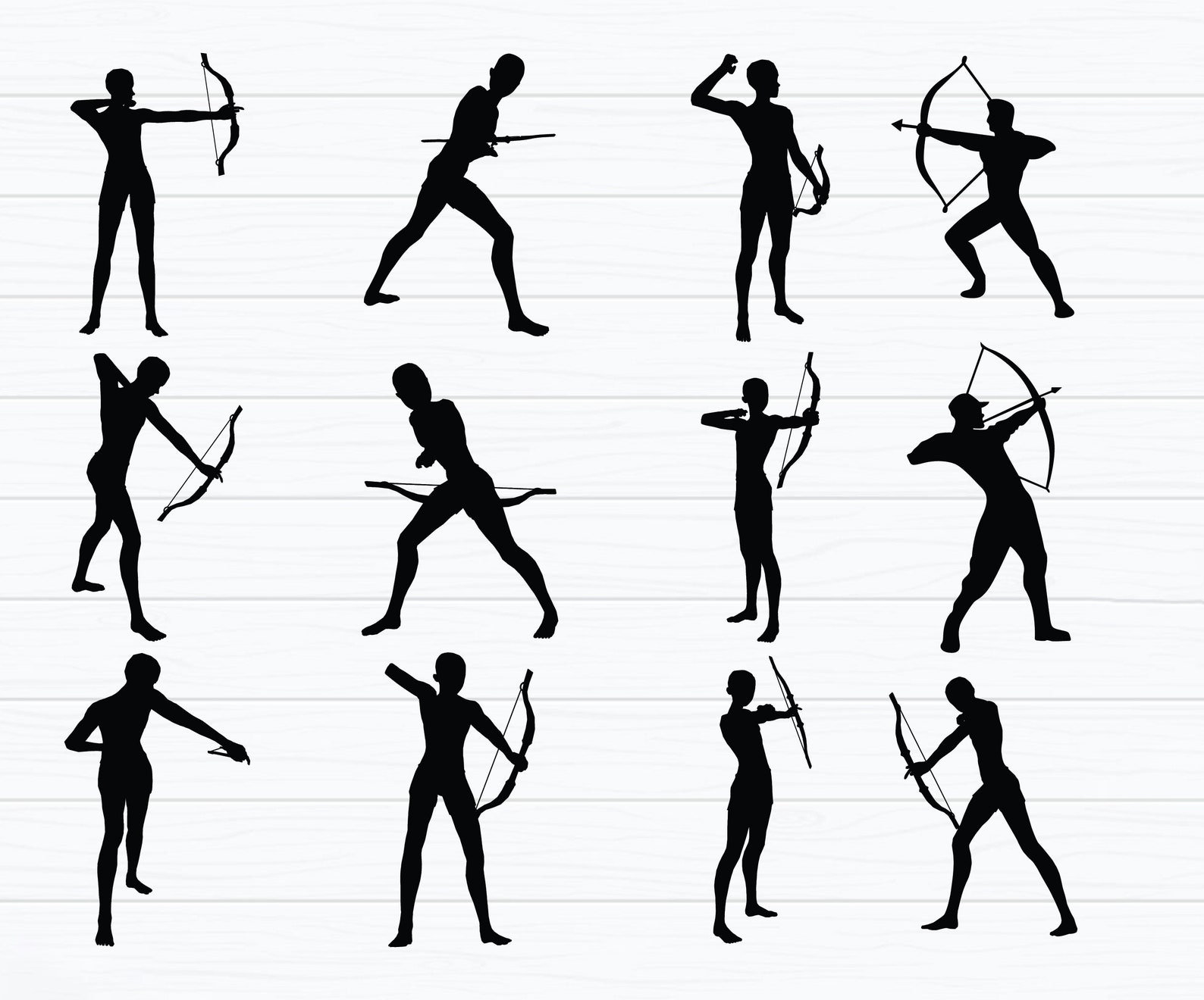 Archery Svg Bundle, Archer Svg Bundle, Bow and Arrow Svg Bundle, Hunter ...