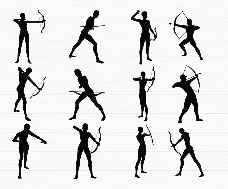 Archery Svg Bundle, Archer Svg Bundle, Bow and Arrow Svg Bundle, Hunter ...