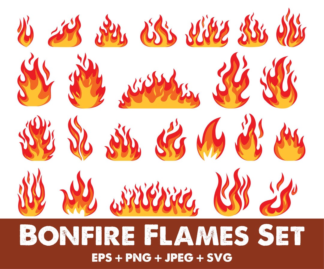 Born Fire Flame Svg Bundle, 21 Fire Svg, Fire Clipart, Fire Silhouette ...