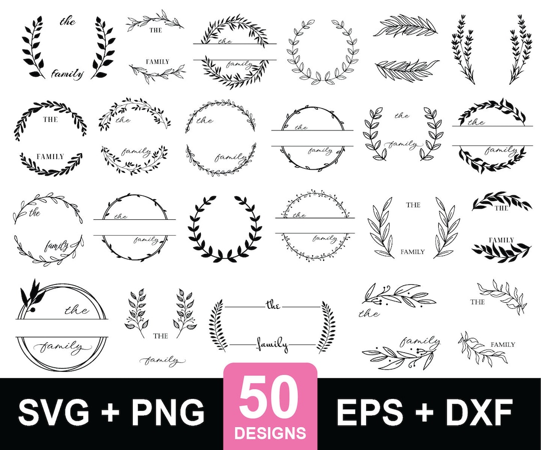 Frame Svg Bundle, Decorative Frame Svg Bundle, Frame Monogram Svg ...