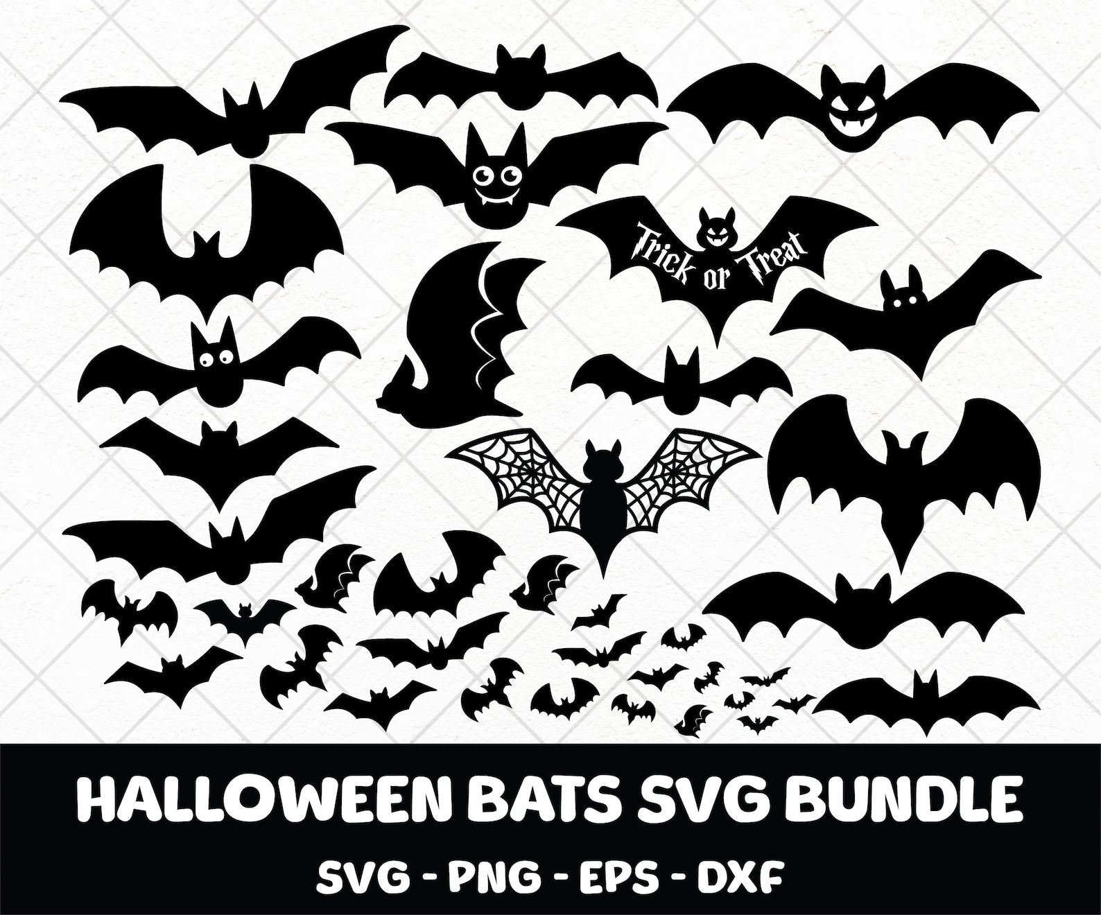 Halloween Bat Svg Bundle, Bat Svg Bundle, Bat Silhouette, Halloween Bat ...