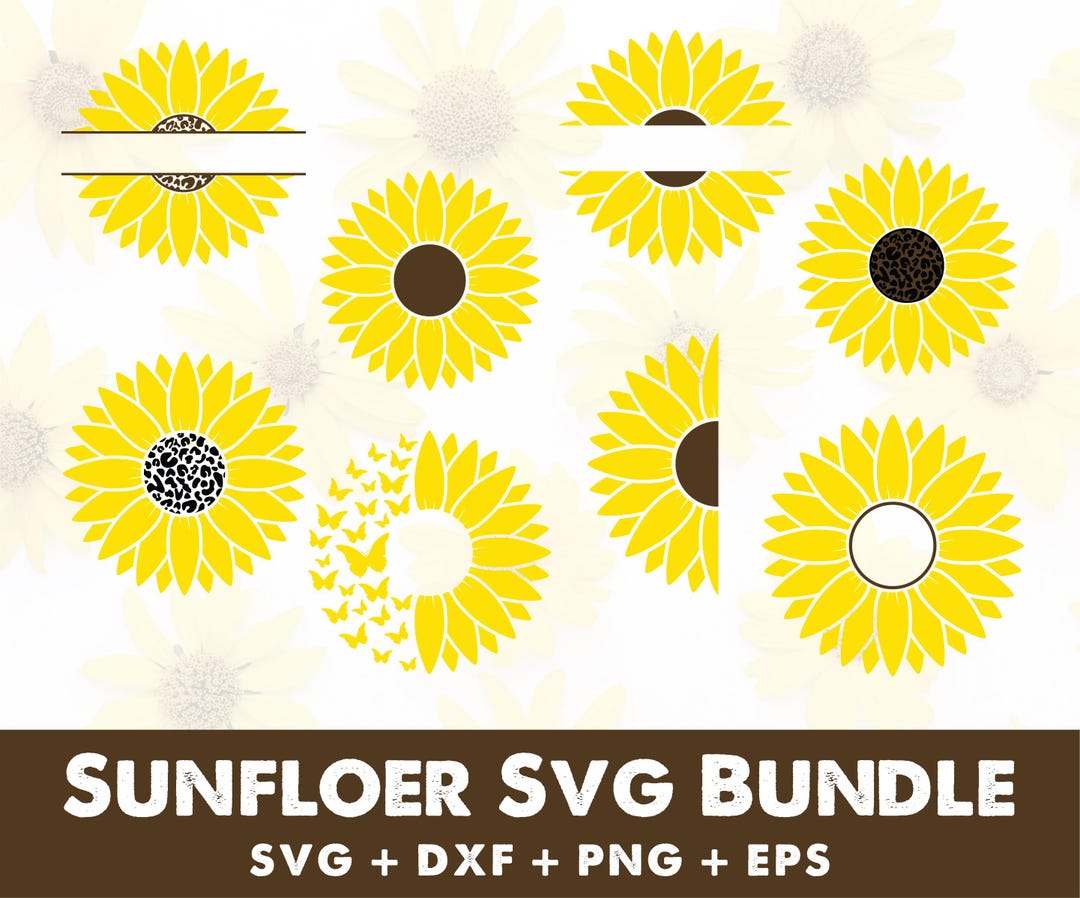 Sunflower Svg Bundle, Floral Svg Bundle, Floral Svg, Sunflower Svg ...
