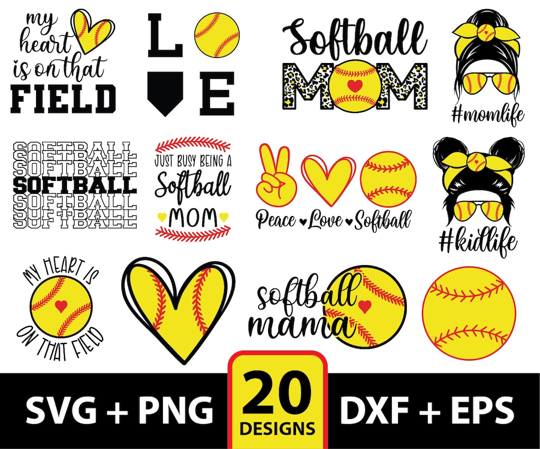Softball Mom Svg Bundle, Softball Mom Sublimation Png, Softball Life ...