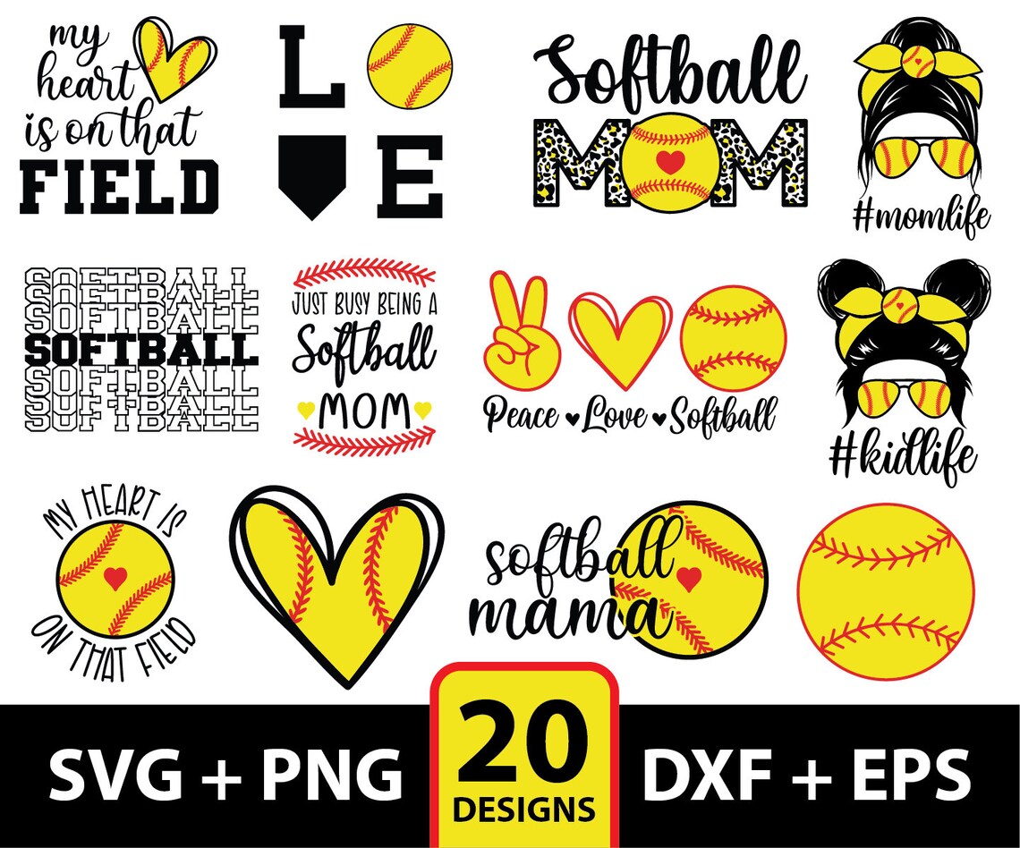 Softball Mom Svg Bundle, Softball Mom Sublimation Png, Softball Life ...