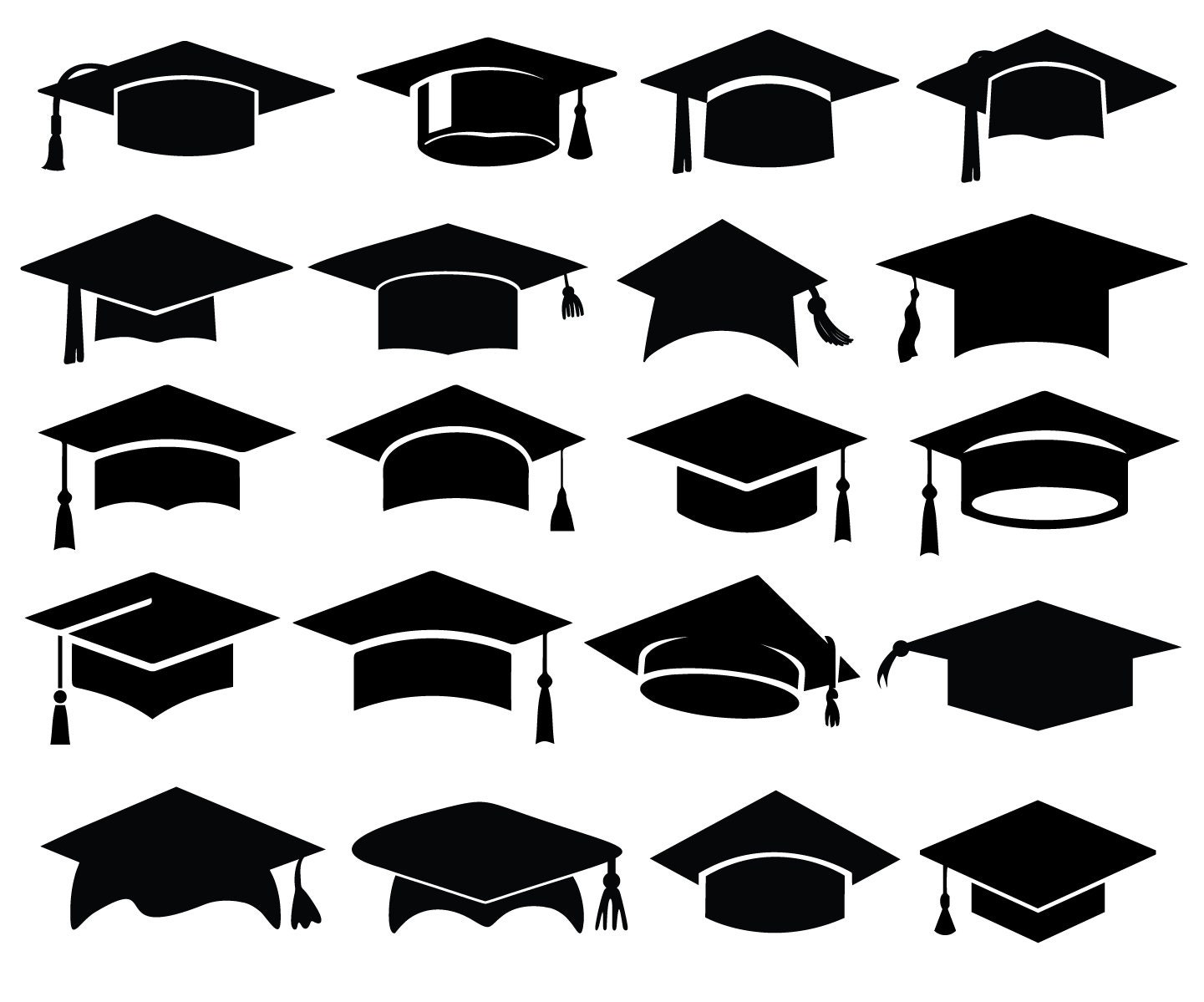 Graduation Cap Svg Bundle, Class of 2024 Svg, Senior Graduation Cap Svg ...