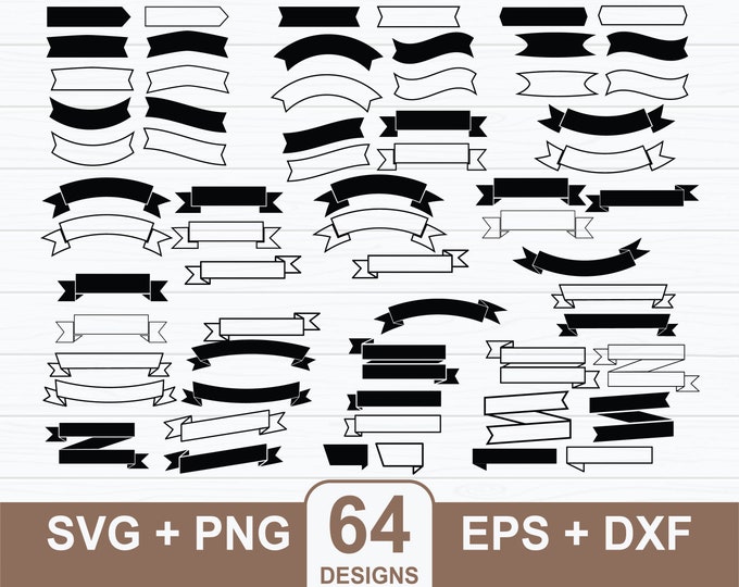 Ribbon Banner Svg Clip Art - Old Fashioned Banners for Wedding Invites ...