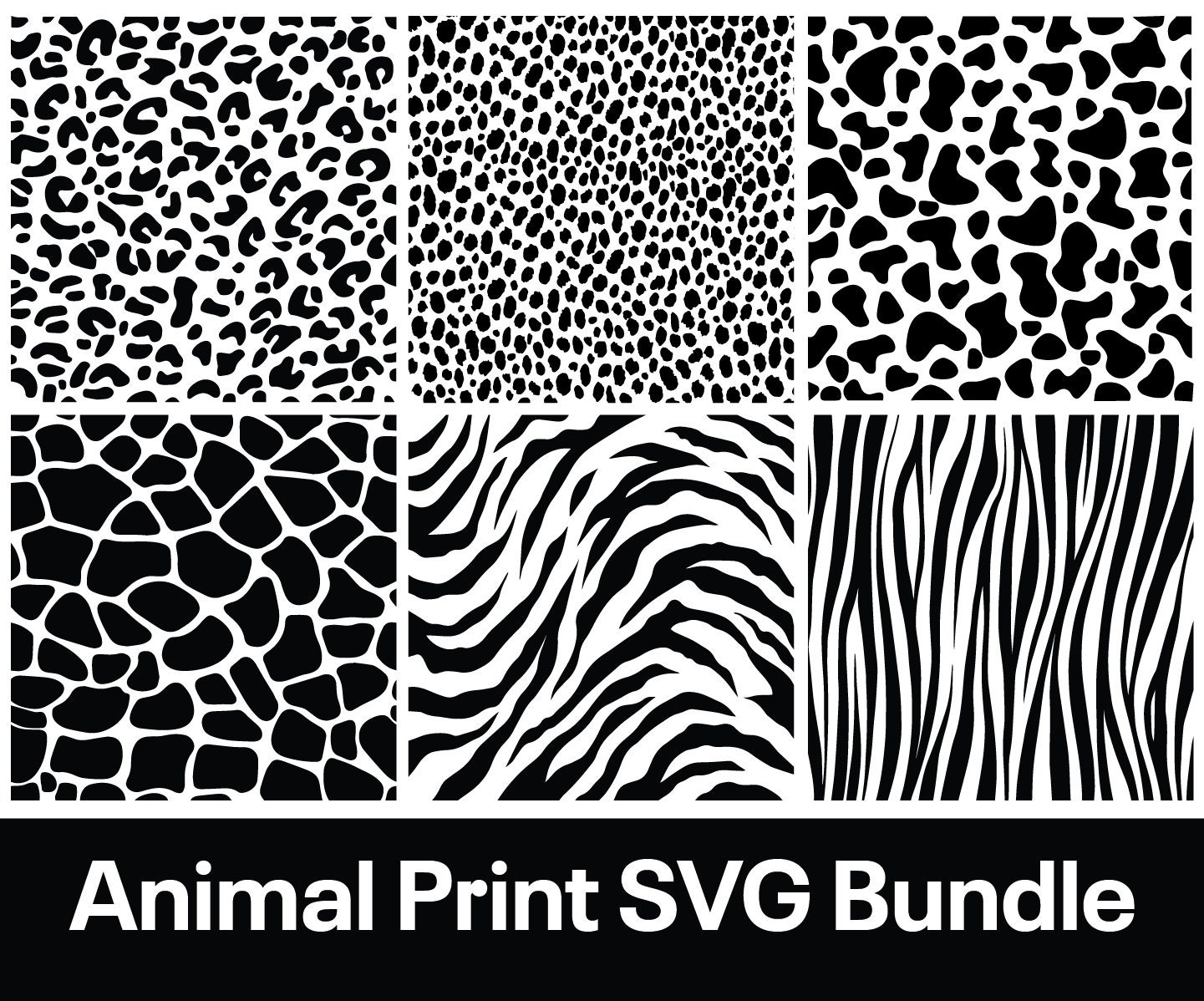 Cow Print Svg Bundle, Animal Print Svg Bundle, Leopard Print Svg Bundle ...