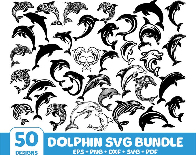 Dolphin SVG, Dolphin Svg Bundle, Dolphin Clipart, Dolphin Png, Dolphin ...