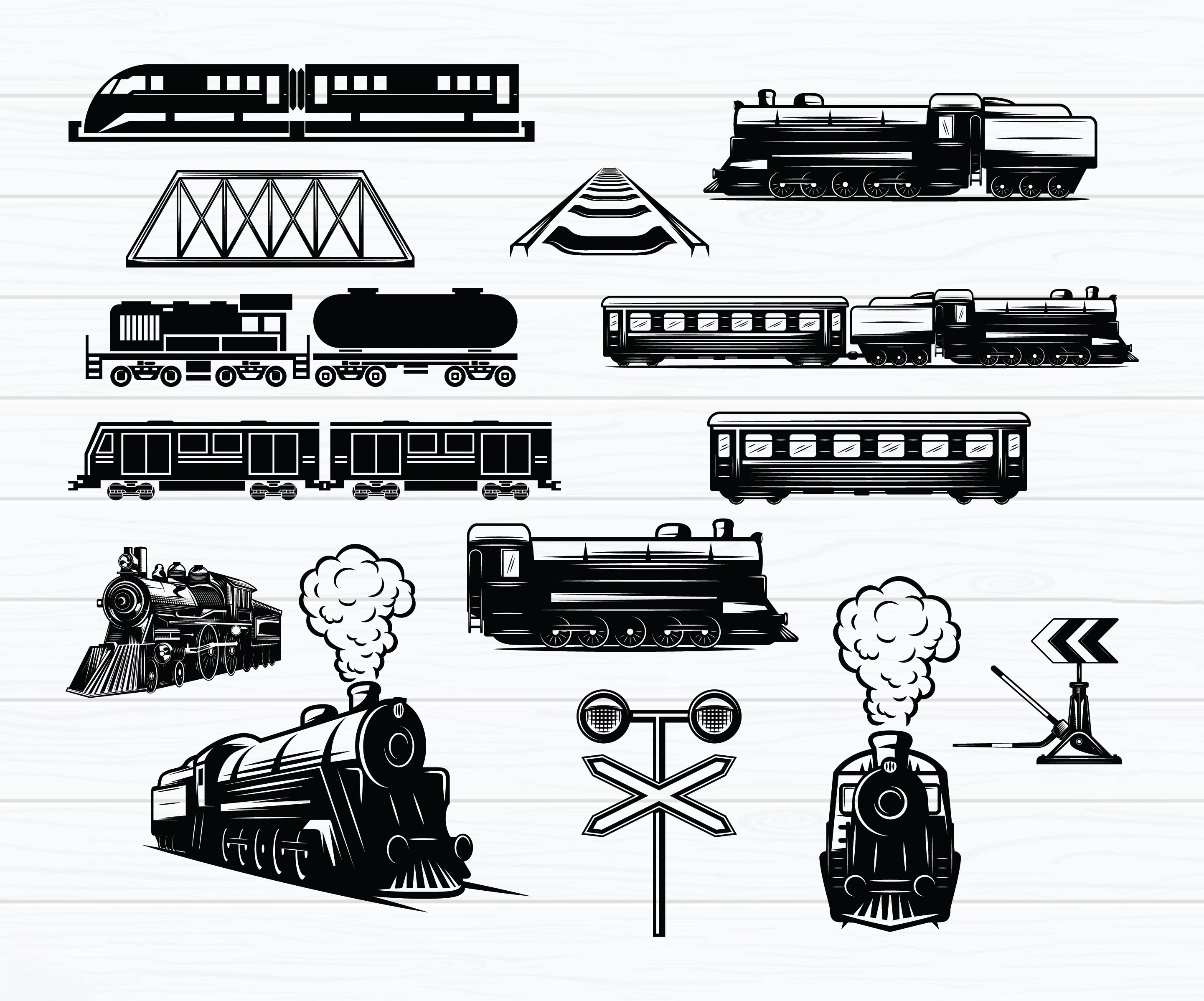 Train Svg Bundle, Train Svg, Locomotive Svg, Model Train Svg, Train ...