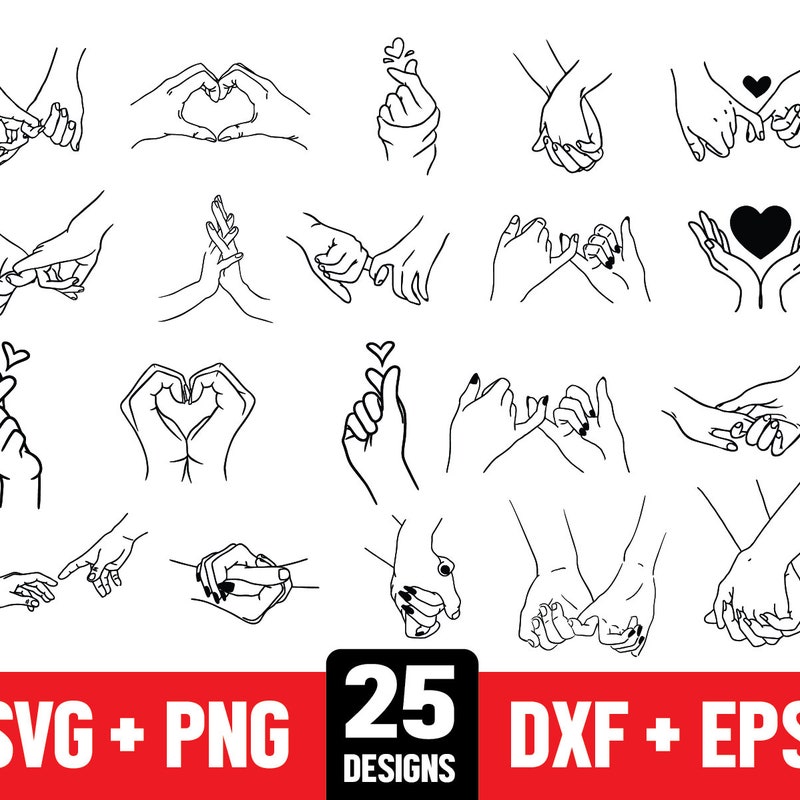 Hand Couple Lineart - Etsy