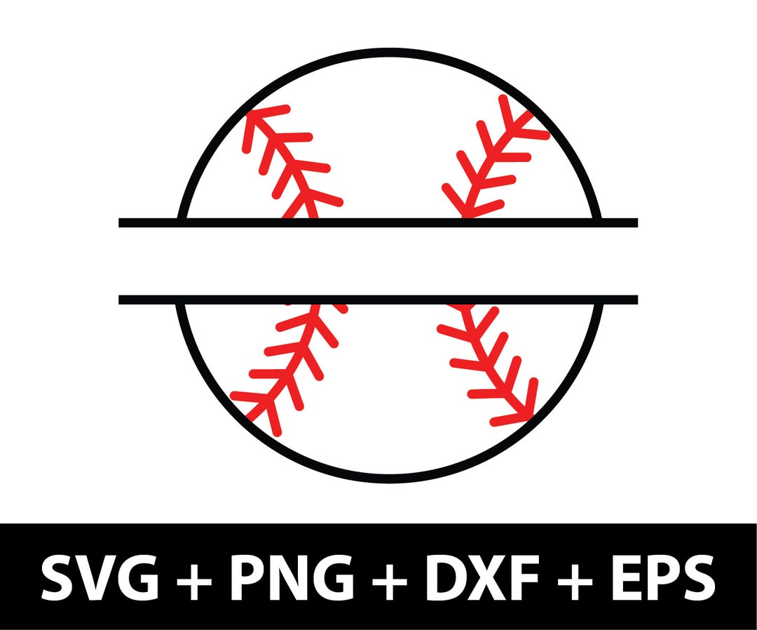 Baseball Split Name Svg, Custom Baseball Svg, Sports Clipart, Baseball ...