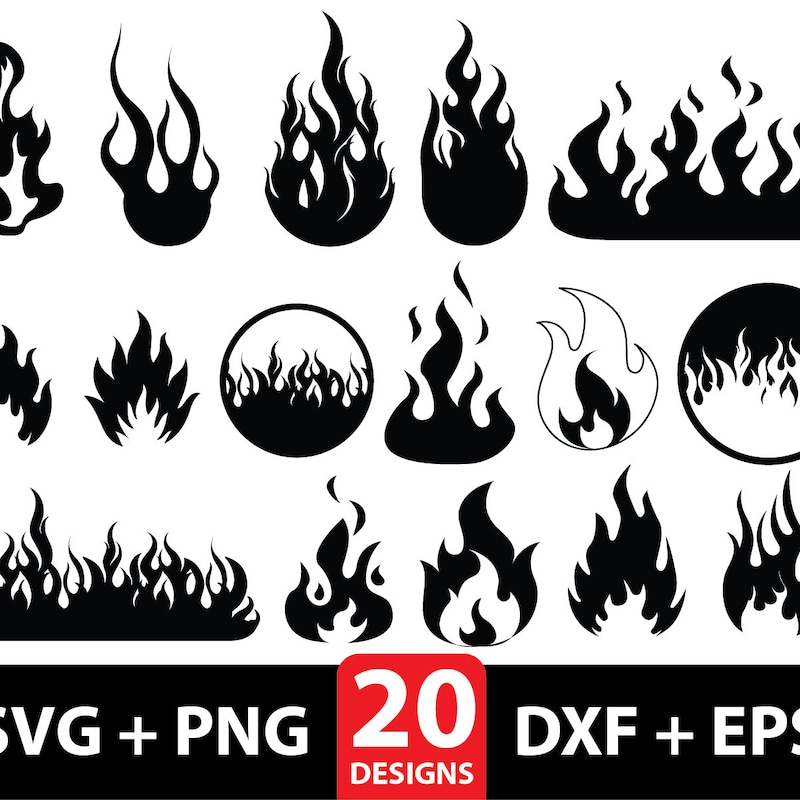 Flame Svg - Etsy