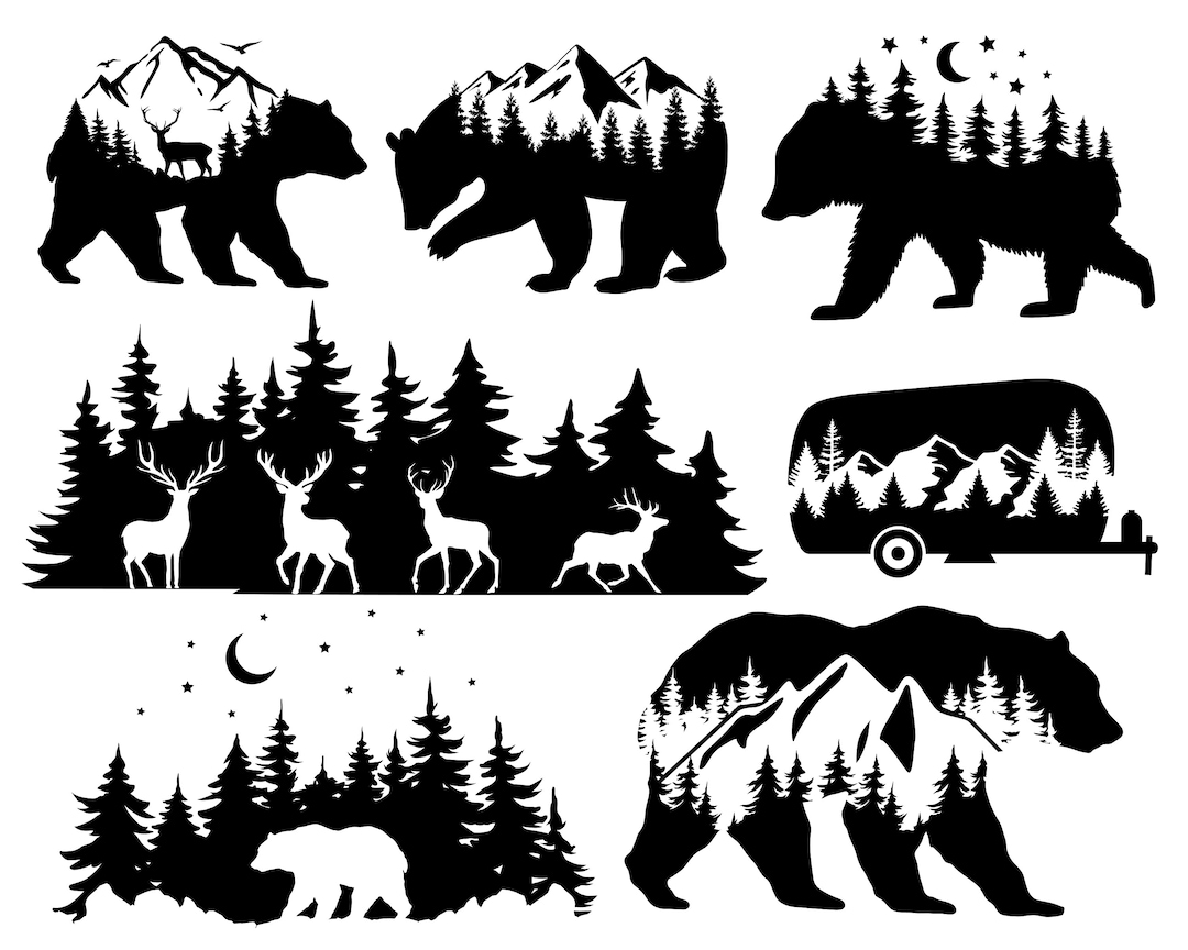 Forest Bundle Svg, Forest Svg Png Dxf Eps Bundle, Forest Svg Cut Files ...