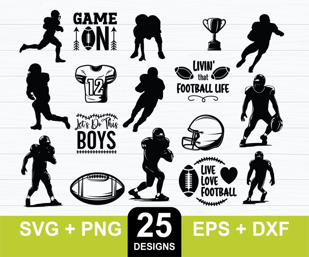 Football Svg Bundle, Football Quote Svg, Football Custom Name, American ...