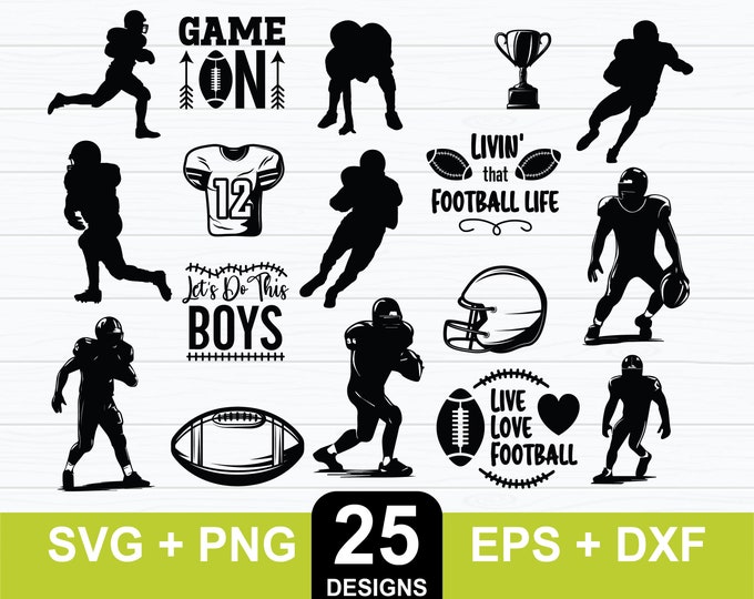 Football Clipart Bundle 1 SVG Graphics - Etsy Canada