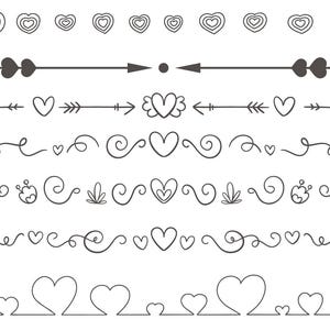 Heart Text Divider Svg Bundle, Heart Border Svg Bundle, Heart Svg ...