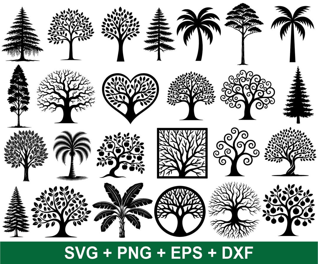 100 Tree of Life SVG Bundle, Family Tree Roots SVG, Palm Tree, Celtic ...